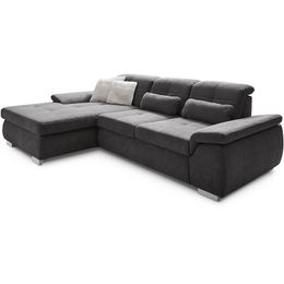 Die PlanBar Ecksofa &raquo;MP-IN16037 L-Form, Breite 289 cm, mit Kaltschaum-Polsterung&laquo; inkl. Sitztiefenverstellung, weitere Funktionen w&auml;hlbar grau 100% 