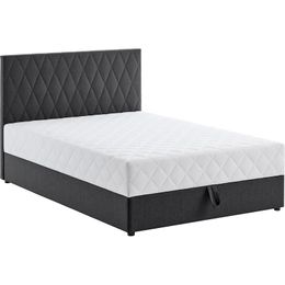 ATLANTIC HOME COLLECTION Boxbett &raquo;"Benita", inkl. Bettkasten&laquo; erh&auml;ltlich in verschiedenen Gr&ouml;&szlig;en, inkl. Taschen-Federkernmatratze grau Bezug Bett: 100