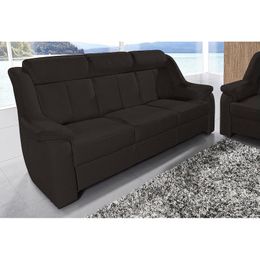 Sit & More sit&more 3-Sitzer &raquo;Basel&laquo; schwarz Altara Nubuck , Luxus-Microfaser (100% Polyester);PRIMABELLE -Microfaser, Luxus-Microfaser (100% Polyester);SOFTLUX 