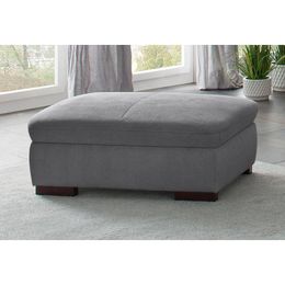 OTTO home Stauraumhocker &raquo;Alberto&laquo; gross, mit Stauraum grau 90% Polyester, 10% Polyamid;Microfaser in Antiklederoptik (100% Polyester);Luxus-