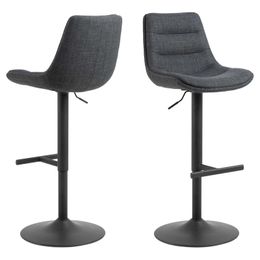 ACTONA GROUP Barhocker &raquo;Adisa&laquo; Set, 2 stk., 2 Stk. tlg. Barhocker, Basel dunkelgrau, Trompete Gestell, 2 Stk grau 100% Polyester B/H/T: 47cm x 95cm x 