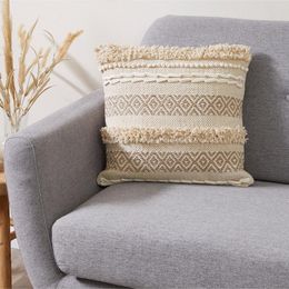 ANDIAMO Dekokissen &raquo;Livia&laquo; Ethnomuster, gestreift, Kissenh&uuml;lle mit F&uuml;llung, eckig, 45x45 cm beige Obermaterial: 100% Baumwolle B/L: 45cm x 45cm, 1 Stk.