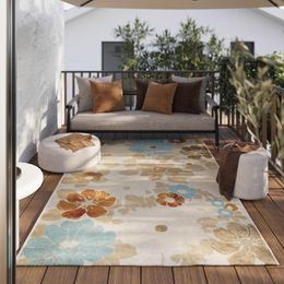 Wecon Home Outdoorteppich &raquo;Beach Flower&laquo; rechteckig 5 mm H&ouml;he L&auml;ufer, f&uuml;r Innen & Au&szlig;en, pflegeleicht, Hoch-Tief Effekt bunt Polypropylen B : 80cm 1 