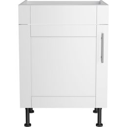 KOCHSTATION Sp&uuml;lenschrank &raquo;KS-Ahus&laquo; Breite 60 cm wei&szlig; wei&szlig;, B/H/T: 60cm x 87cm x 58,4cm, T&uuml;ren: 1 Stk.
