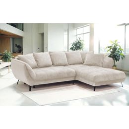 exxpo - sofa fashion Ecksofa &raquo;Midway Easy-Lift-Bettfunktion, 15cm bodenfrei, bequem, Breite 282cm&laquo; inkl. Bettfunktion und praktischem Bettkasten, L-