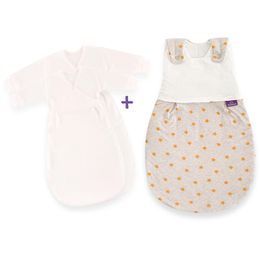Tr&auml;umeland Babyschlafsack &raquo;3tlg. Set LIEBMICH, Design Sternentraum blau&laquo; gelb Bezug: 100% Baumwolle. F&uuml;llung: 70% Polyester, 30% Lyocell (TENCEL ) 50/56