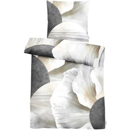 Apelt Bettw&auml;sche &raquo;Silence&laquo; 2 Stk. stimmungsvolle Farbsilhouetten beige Satin (Bio-Baumwolle), Obermaterial: 100% Baumwolle B/L: 135cm x 200cm, 1 Stk.,