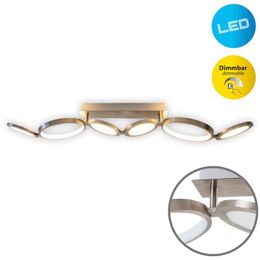 N&auml;ve n&auml;ve LED Deckenleuchte &raquo;Stelari&laquo; 1 Stk. Warmwei&szlig; 3 Stufen dimmbar per Wandschalter, Diskusoptik, LED warmwei&szlig;, l:100cm silber 1, H: 14cm, 1 Stk.