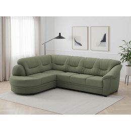 Sit & More sit&more Ecksofa &raquo;Savona&laquo; mit Federkern, optional mit Schlaffunktion B/H/T: 267cm x 90cm x 206cm, Flachgewebe LINO, Ottomane links, ohne Bettfunktion