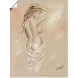 Artland Wandbild &raquo;Reizvolle Rundungen - weiblicher Akt&laquo; Frau 1 Stk. tlg. als Leinwandbild, Poster in verschied. Gr&ouml;&szlig;en orange B/H/T: 30cm x 40cm, Poster Frau 