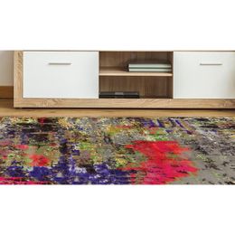 Arte Espina Teppich &raquo;Vintage 5207&laquo; rechteckig 4 mm H&ouml;he Pflegeleicht und robust, Flachflor, modernes Design bunt Obermaterial: 100% Modacryl B : 120cm 1 Stk., 4mm