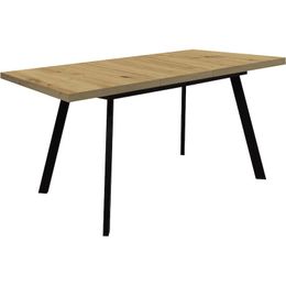 M&auml;usbacher Bistrotisch &raquo;Big Bistro Metall&laquo; Auszugplatte (Synchronauszug) BHT 120-160/82/70 braun B/H/T: 82cm x 70cm