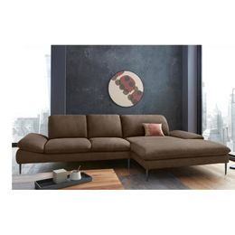 W.Schillig Ecksofa &raquo;enjoy&MORE, Designsofa, bequem, zeitlos und elegant, L-Form&laquo; Sitztiefenverstellung, F&uuml;&szlig;e schwarz pulverbeschichtet, Breite 340 cm 