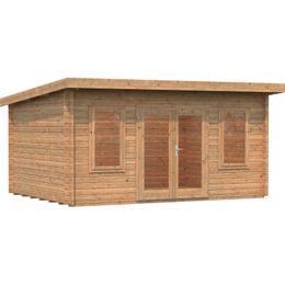 Palmako Gartenhaus &raquo;Lisa&laquo; 14,2 m&sup2;, mit Fu&szlig;boden im Gartenhaus braun Massivholz Fu&szlig;boden im Gartenhaus, ohne Dacheindeckung