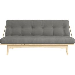 Karup Design Schlafsofa &raquo;Folk&laquo; aus massiven Kiefernholz, inkl. Futonmatratze grau 80% Baumwolle + 20% polyester B/H/T: 190cm x 90cm x 130cm, Gestell: Natur