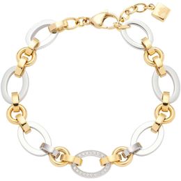Leonardo Damen Leonardo Armband &raquo;Lena&laquo; mit Zirkonia (synth.) gold 21cm, Edelstahl