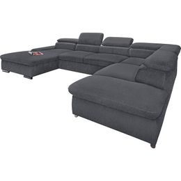Sit & More sit&more Wohnlandschaft &raquo;Alcudia U-Form&laquo; wahlweise mit Schlaffunktion grau Primabelle -Microfaser;Korpus: Luxus-Kunstleder / Sitz und R&uuml;cken: Struktur