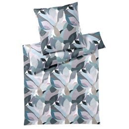 Elegante Bettw&auml;sche &raquo;Night Garden&laquo; 2 Stk. angenehmes Hautgef&uuml;hl blau Mako-Satin, Obermaterial: 100% Baumwolle B/L: 135cm x 200cm, 1 Stk., 1 Stk., Mako-Satin, B