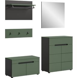 Home Affaire Garderoben-Set &raquo;REHAT, TOPSELLER!, 5-teilig, Breite 175cm, individuell stellbar&laquo; bestehend aus: Sitzbank, Paneel, Hakenleiste, Spiegel, 