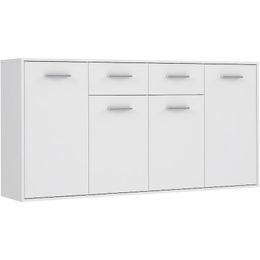 FORTE Sideboard &raquo;Sideboard, verschiedene Dekore, Schubk&auml;sten&laquo; wei&szlig; Spanplatte B/H/T: 162,3cm x 81,7cm x 34,2cm, 2 Stk., 4 Stk.