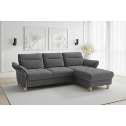 Sit & More sit&more Ecksofa &raquo;Pamela, L-Form, B:230 cm&laquo; mit Federkern und Liegefl&auml;che aus Originalstoff 95% Polyester 5% Polyamid B/H/T: 230cm x 90cm x 164cm, 