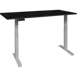 M&auml;usbacher Schreibtisch &raquo;Big System Office&laquo; Breite 120 cm, elektrisch h&ouml;henverstellbar silber B/H/T: 120cm