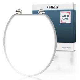 Sch&uuml;tte WC-Sitz mit Holzkern, maximale Belastung der Klobrille 150 kg wei&szlig; MDF - Mitteldichte Holzfaserplatte Einheitsgr&ouml;&szlig;e