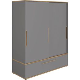 Paidi Schiebet&uuml;renschrank &raquo;STIENE in Beige oder Grau, 2 T&uuml;ren und 1 Schublade mit Soft-Close&laquo; B/H/T ca. 164/200/62cm, mit Kleiderstangen+Einlegeb&ouml;den,