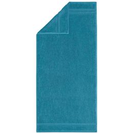Egeria Handt&uuml;cher &raquo;Manhatten Gold&laquo; Uni Programm mit Streifenbord&uuml;re, reine Baumwolle blau Frottier, Obermaterial: 100% Baumwolle B/L: 50cmx100cm, 2 Stk., 