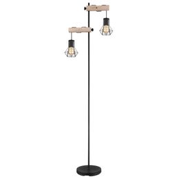 Globo LIGHTING Stehlampe &raquo;PRISKA&laquo; E27 1 Stk. Stehleuchte/Wohnzimmer/Schlafzimmer/Flur schwarz 1 Stk.