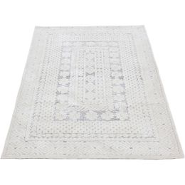 CarpetFine Teppich &raquo;Holly 1&laquo; rechteckig 12 mm H&ouml;he Blumen Motiv, Hoch-Tief Struktur, Wohnzimmer beige Polyester B : 160cm 1 Stk., 12mm, L: 230cm
