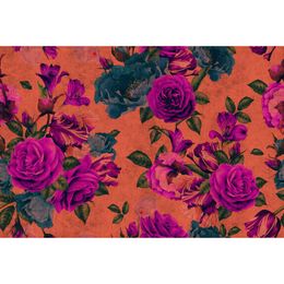 Livingwalls living walls Fototapete &raquo;Walls by Patel Spanish Rose 2&laquo; glatt Vlies, Wand, Schr&auml;ge orange Vlies B/L: 4m x 2,7m