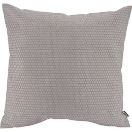HOCK Dekokissen &raquo;Miss Dots Kissen&laquo; mit Punkten, Kissenh&uuml;lle mit F&uuml;llung, 1 St&uuml;ck grau Baumwolle, Polyester B/L: 50cm x 50cm, 1 Stk.