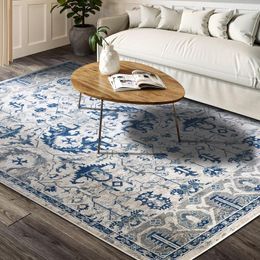 Villeroy & Boch Teppich &raquo;Emmanuel&laquo; rechteckig 11 mm H&ouml;he L&auml;ufer, Orient, Wohnzimmer, Schlafzimmer, Klassisch, Kurzflor, Weich blau Polypropylen B : 160cm 1 Stk., 11mm