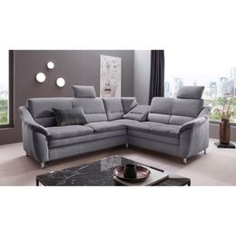 OTTO home Ecksofa &raquo;Cardoso L-Form&laquo; Federkern, wahlweise mit Bett, Schubkasten, teilweise Relaxfunktion grau Luxus-Microfaser Lederoptik (100% 