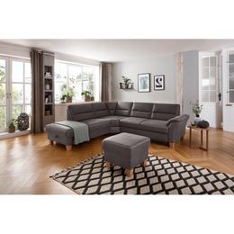OTTO home Ecksofa &raquo;Soleo L-Form&laquo; komfortable Trapezecke mit Relaxfunktion, optional Schlaffunktion grau Luxus-Microfaser ALTARA NUBUCK (100% Polyester