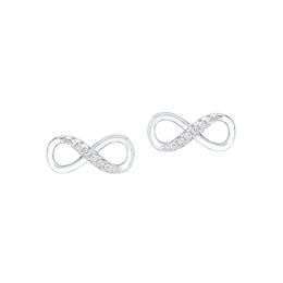Amor Damen Paar Ohrstecker &raquo;Infinity / Unendlichkeitsschleife&laquo; mit Zirkonia (synth.) silber Silber 925 (Sterlingsilber)