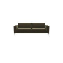 FLEXLUX 3-Sitzer &raquo;Fiore, super Sitzkomfort durch Kaltschaum im Sitz&laquo; breite Armlehnen, F&uuml;&szlig;e Alu+schwarz gr&uuml;n 100% Polyester B/H/T: 229cm x 85cm x 92cm