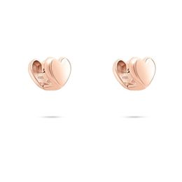 Tamaris Damen Paar Creolen &raquo;Schmuck Geschenk Edelstahl Doppelseitiger Herzstecker&laquo; Edelstahl