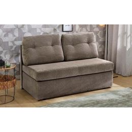 Jockenh&ouml;fer Schlafsofa &raquo;Torben, B: 130 cm, Liegefl. 126x191 cm&laquo; mit Schlaffunktion, Bettkasten & R&uuml;ckenkissen grau Cord: 100% Polyester B/H/T: 130cm x 85cm, Cord,