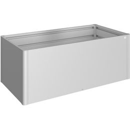 BioHort Hochbeet &raquo;2x1 silber-metallic&laquo; 201x102x77 cm, extrem langlebig, aus Metall silber Stahl B/H/T: 201,6cm x 77cm x 103,1cm