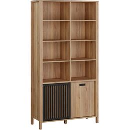 FORTE Mehrzweckregal &raquo;Jytana Jugendzimmer&laquo; B/H/T 103,4/200,3/40,3 cm braun Holzwerkstoff B/H/T: 103,4cm x 200,3cm x 40,3cm, 12 Stk. offene F&auml;cher