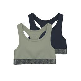 name it Kinder Bustier &raquo;NKFSHORT TOP 2P NOOS&laquo; Packung, 2 tlg. gr&uuml;n 116, N-Gr, N-Gr