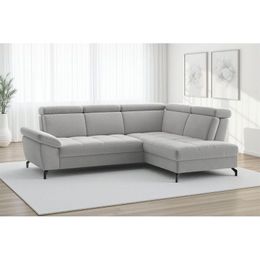Sit & More sit&more Ecksofa &raquo;Vanity; L-Form, B. 254 cm&laquo; Inkl.Sitz-,Kopf-und Armteilverstellung 100% Polyester B/H/T: 254cm x 84cm x 197cm, Chenille, Ottomane 