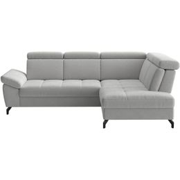 Sit & More sit&more Ecksofa &raquo;Vanity; L-Form, B. 254 cm&laquo; Inkl.Sitz-,Kopf-und Armteilverstellung 100% Polyester B/H/T: 254cm x 84cm x 197cm, Chenille, Ottomane 