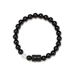 Firetti Damen Armband &raquo;Schmuck Geschenk Armschmuck Armkette Edelstein Sternzeichen&laquo; Made in Germany - mit Onyx und Geburtsstein schwarz 20cm, Waage, 