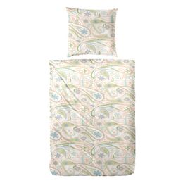 Primera Bettw&auml;sche &raquo;Mako-Satin-Bettw&auml;sche Pastel Paisley&laquo; 2 Stk. mit elegantem Blumen Muster beige Mako-Satin, Obermaterial: 100% Baumwolle B/L: 155cm x 220cm