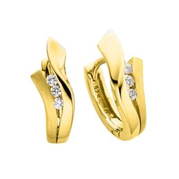 Bruno Banani Damen Paar Creolen &raquo;Schmuck Geschenk Silber 925 Ohrschmuck Ohrringe&laquo; mit Zirkonia (synth.) gold Silber 925 (Sterlingsilber)