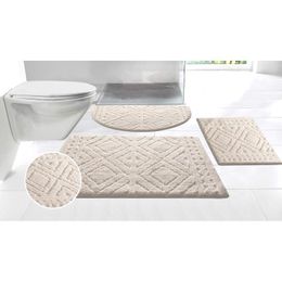 OTTO home Badematte &raquo;Louvres, Badvorleger, Badezimmer Teppich, Duschvorleger&laquo; H&ouml;he 10 mm rutschhemmend beschichtet schnell trocknend Badteppich, Uni 