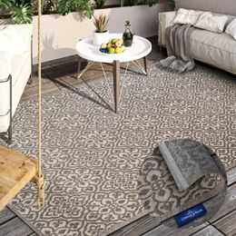 Villeroy & Boch Outdoorteppich &raquo;Julie&laquo; rechteckig 4 mm H&ouml;he In-& Outdoor, Flachgewebe, wetterfest, Terrasse, Balkon, modern, Trend braun Polyester B : 200cm 1 Stk., 
